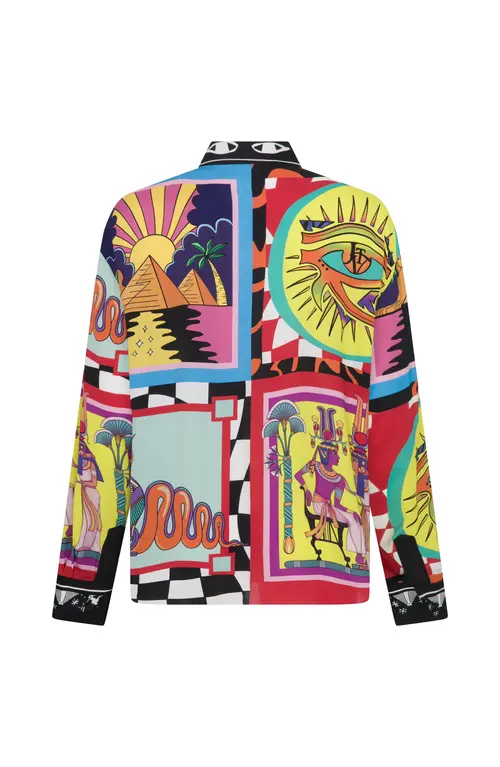 JE TE VEUX Egypt Print Shirt