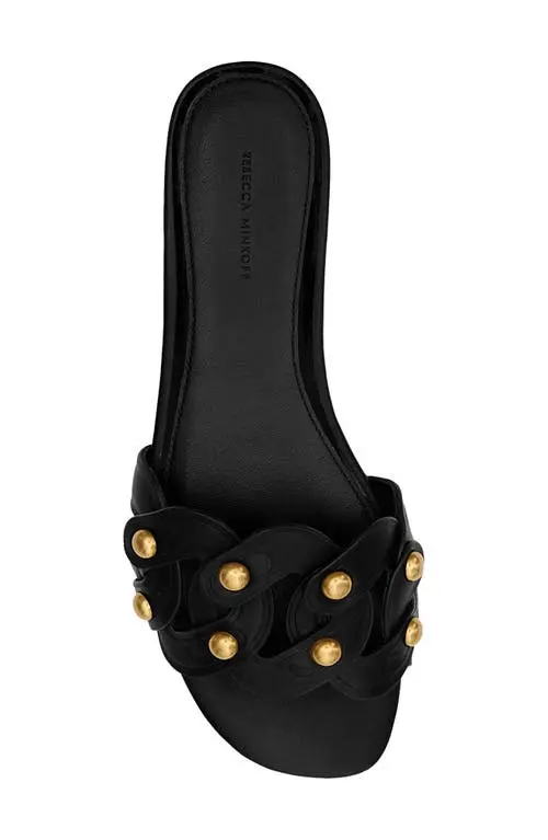 Rebecca Minkoff Chain Slide Sandal - Black