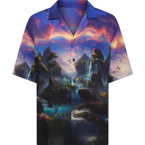 JE TE VEUX River Shirt - Scenic Print