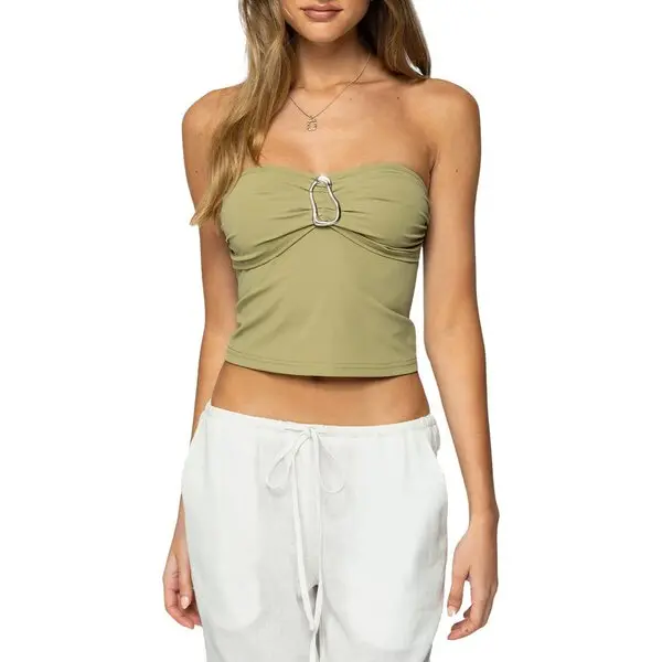 EDIKTED Metal Ring Tube Top