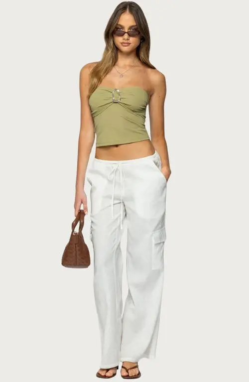 EDIKTED Metal Ring Tube Top