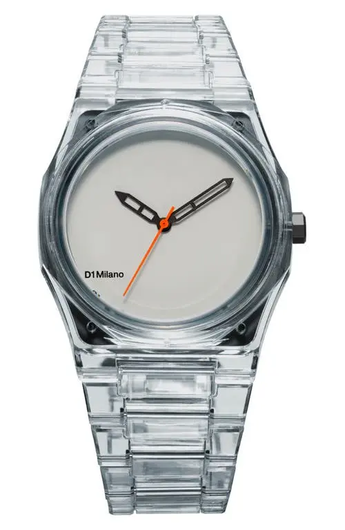 D1 MILANO Riviera Bracelet Watch - Transparent Light Blue
