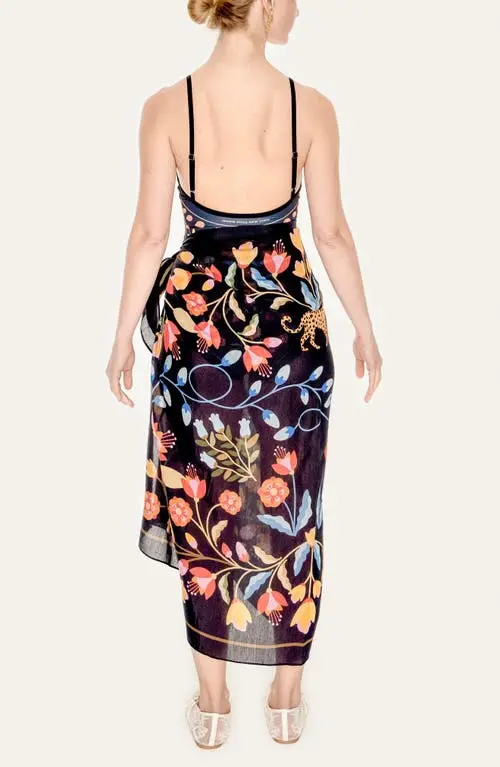 JESSIE ZHAO NEW YORK Beach Sarong Wrap - Charcoal