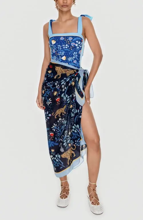 JESSIE ZHAO NEW YORK Beach Sarong Wrap - Dark Blue
