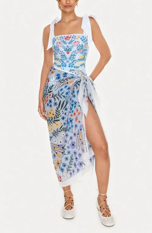 JESSIE ZHAO NEW YORK Beach Sarong Wrap - Light Blue