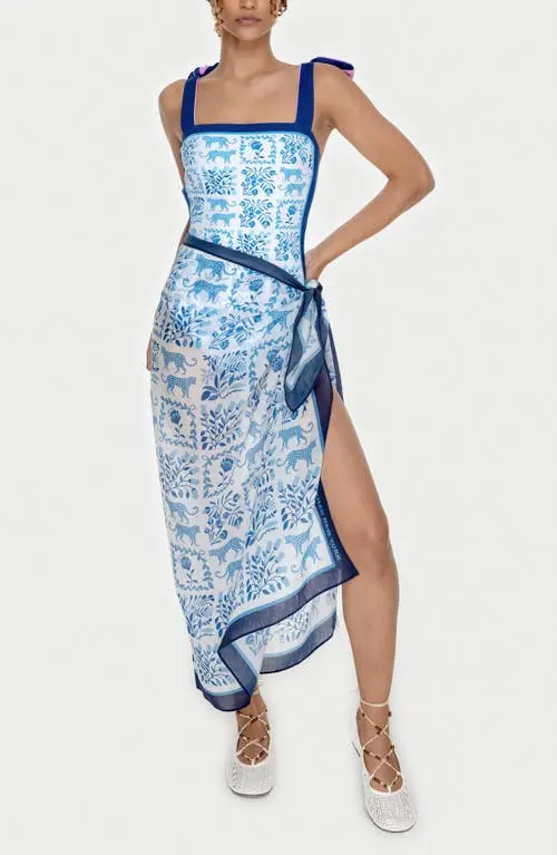 JESSIE ZHAO NEW YORK Beach Sarong Wrap - Open Blue