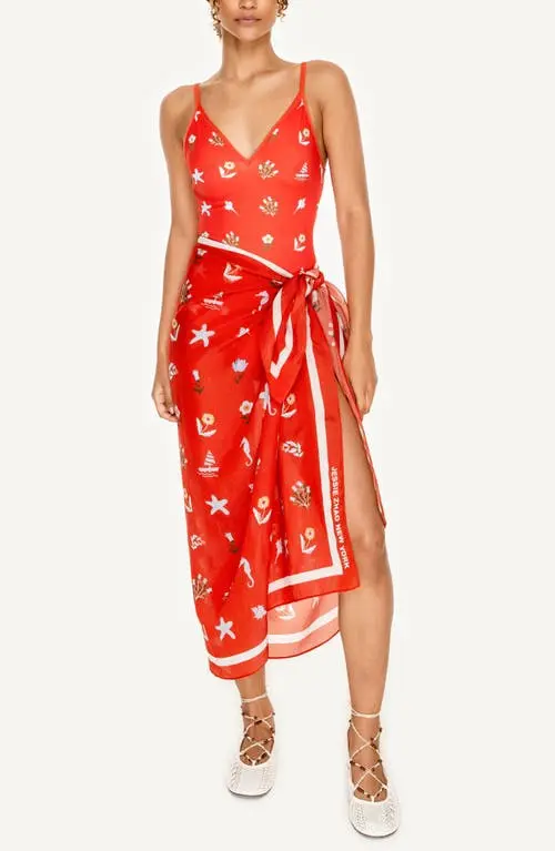 JESSIE ZHAO NEW YORK Beach Sarong Wrap - Red