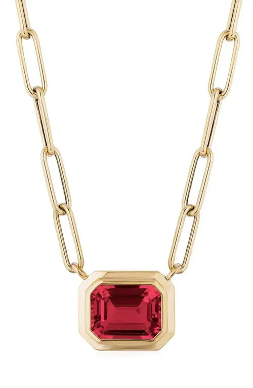 Goshwara Manhattan Pendant Necklace - Deep Red