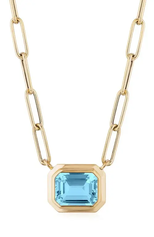 Goshwara Manhattan Pendant Necklace - Pale Blue