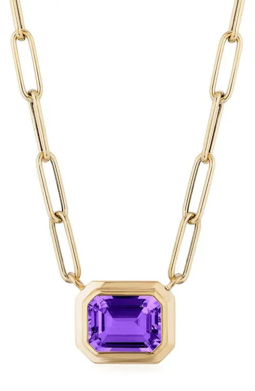 Goshwara Manhattan Pendant Necklace - Purple