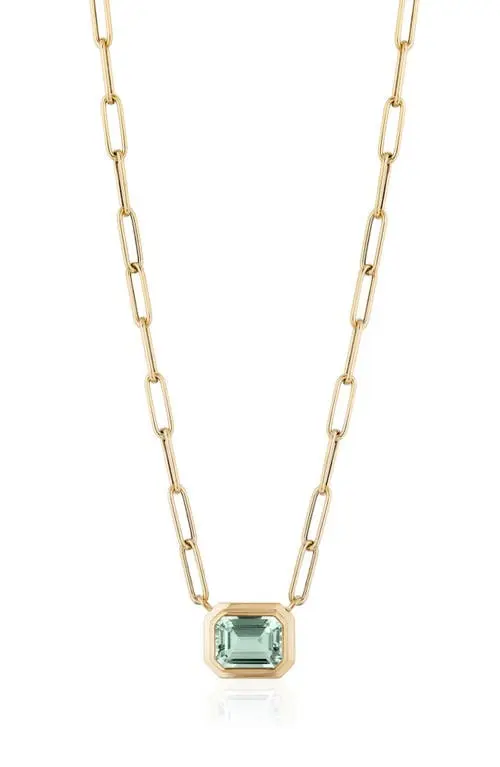 Goshwara Manhattan Pendant Necklace - Translucent Green