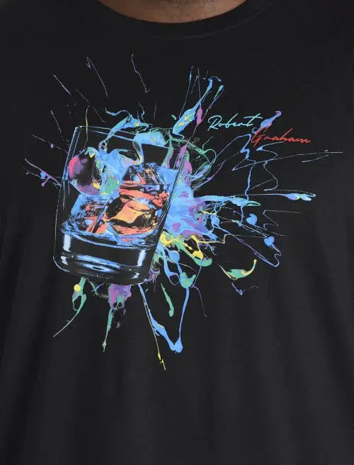 ROBERT GRAHAM BY DXL Big & Tall Neon Cocktail Graphic Tee