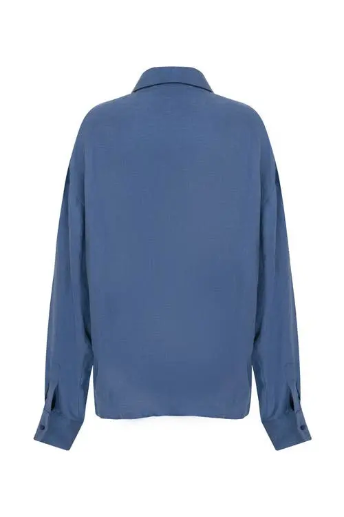 JE TE VEUX Linen Ocean Shirt