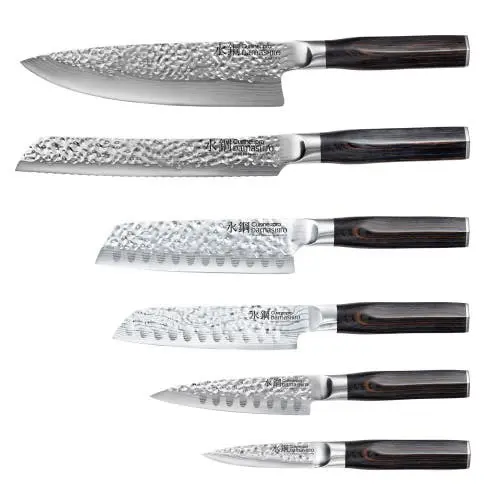 CUISINE::PRO Damashiro Emperor® Mokuzai 7-piece Knife Block