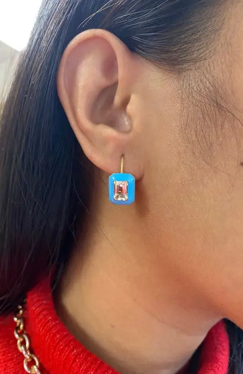 Goshwara Queen Emerald Cut Lever-back Earrings