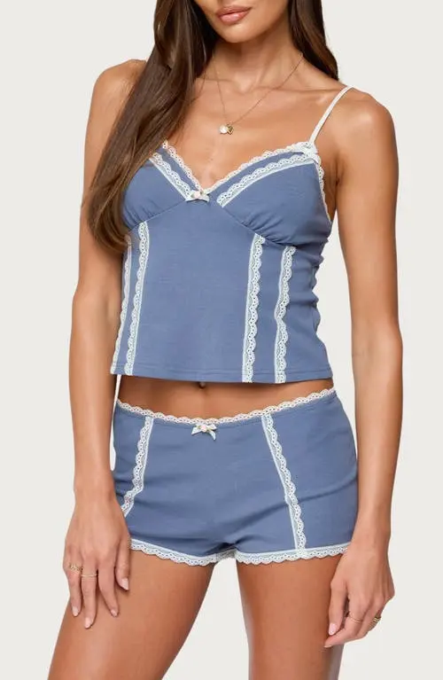 EDIKTED Eliane Contrast Lace Tank