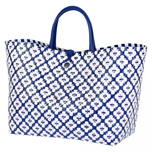 HANDED BY Motif Recycled Plastic Shopper - Navy