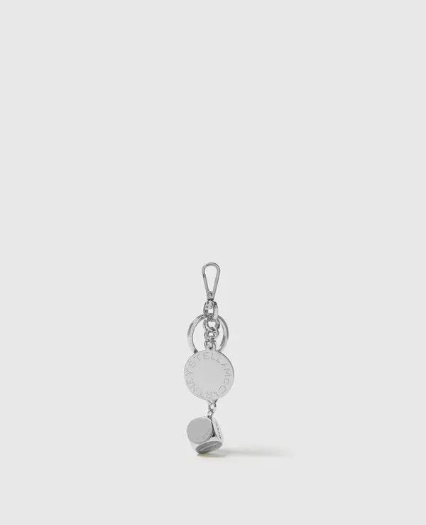 Stella McCartney Dice Charm Keychain - Silver