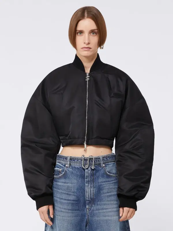Max Mara Waterproof Twill Bomber Jacket
