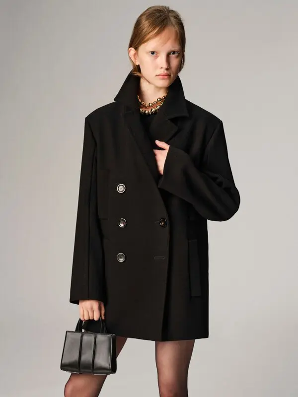 Max Mara Double-breasted Cady Pea Coat