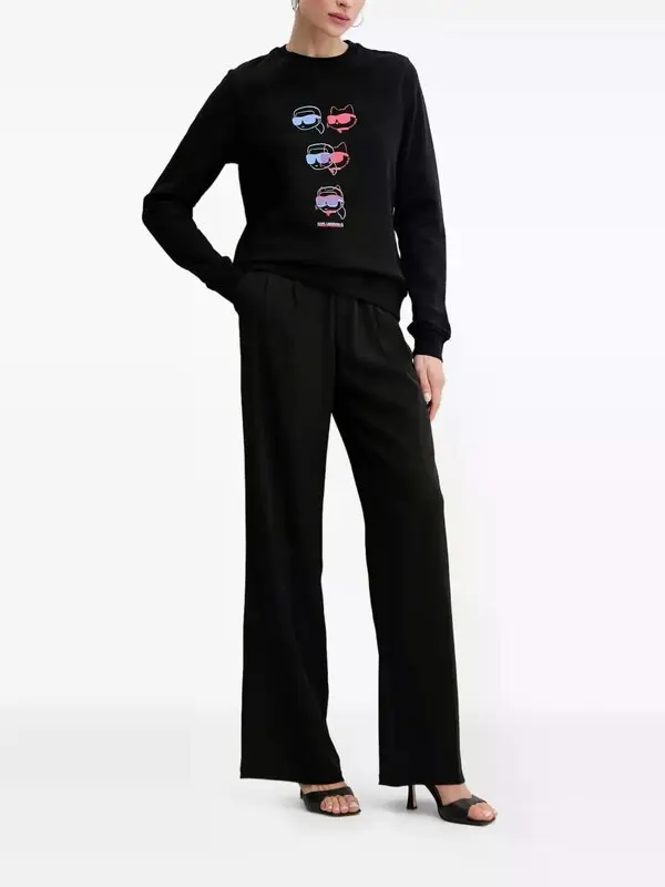 Karl Lagerfeld Graphic Print Crewneck Sweatshirt
