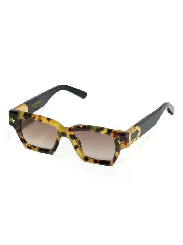 JOHN DALIA Project 03 Tortoiseshell Geometric Sunglasses