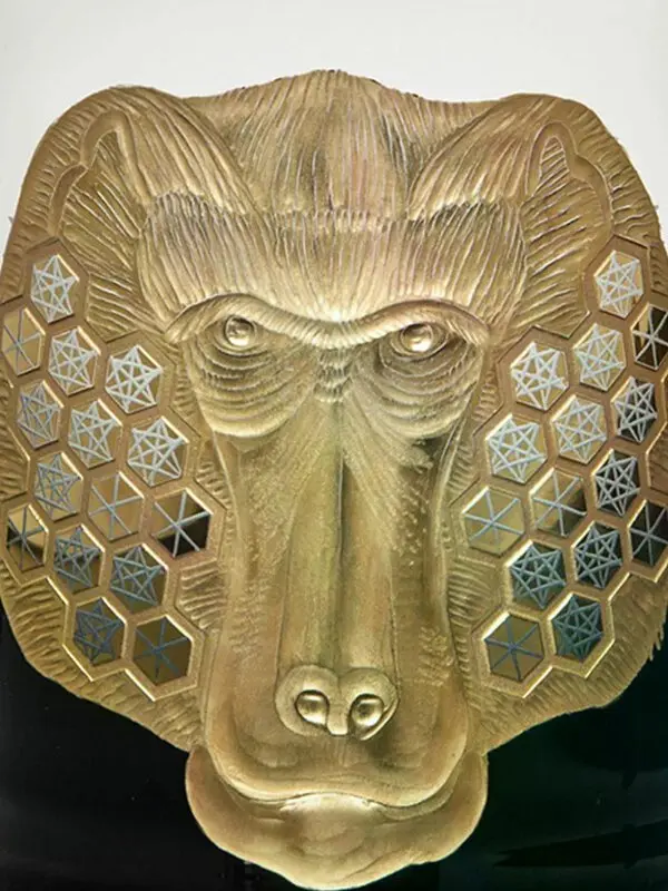 ARTEL African Safari Baboon-head Geometric Glass