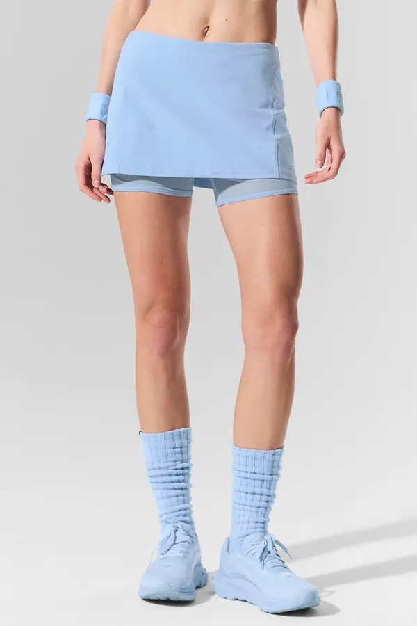 Alo Yoga Alosoft Serve It Up Skirt - Seashell Blue
