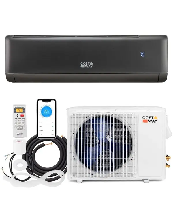 COSTWAY 24000 Btu Wifi Enabled Mini Split Air Conditioner & Heater With Heat Pump - White