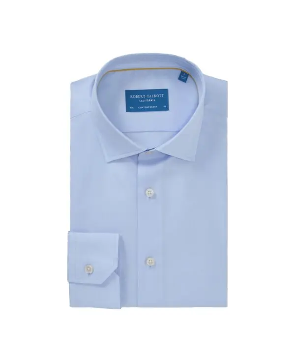 Robert Talbott Reynolds Twill Contemporary Fit Shirt - Light Blue