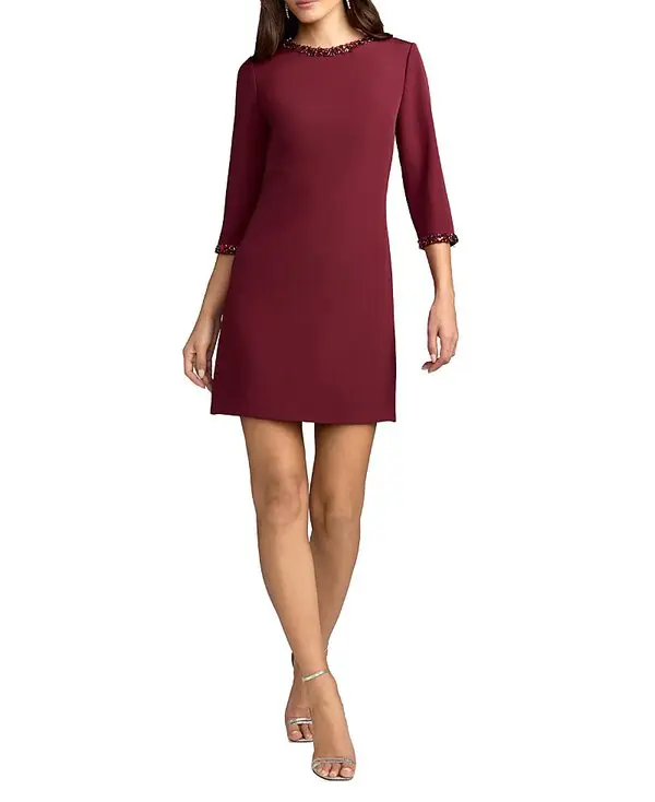 Mac Duggal A-line Embellished Cocktail Dress - Ruby