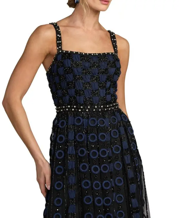 Mac Duggal Sleeveless Embellished A-line Gown - Black Midnight