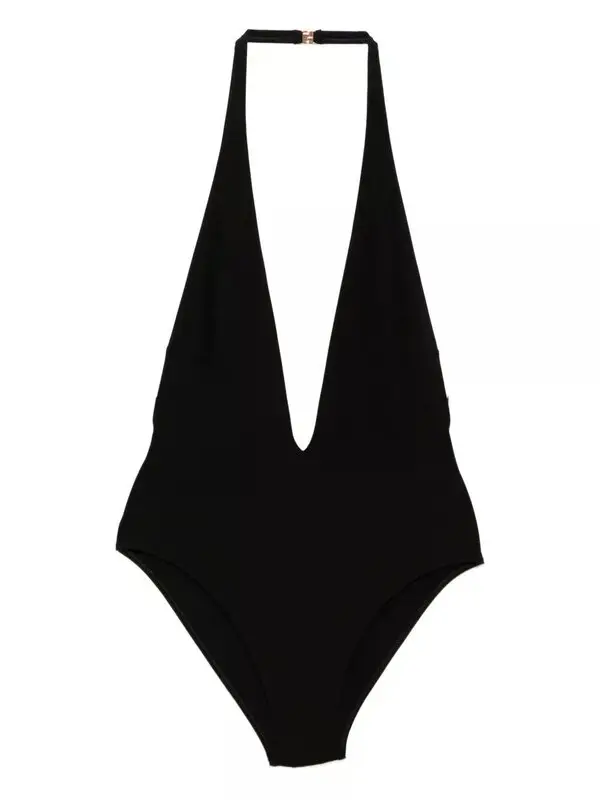 TOM FORD Plunging Halter One-piece Swimsuit - Black