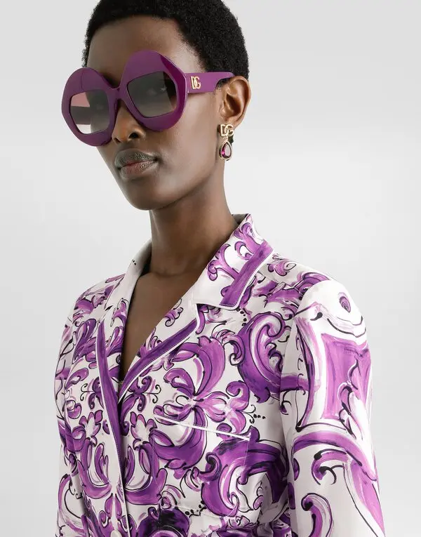 Dolce & Gabbana Long Majolica-print Silk Dressing Robe - Multicolor