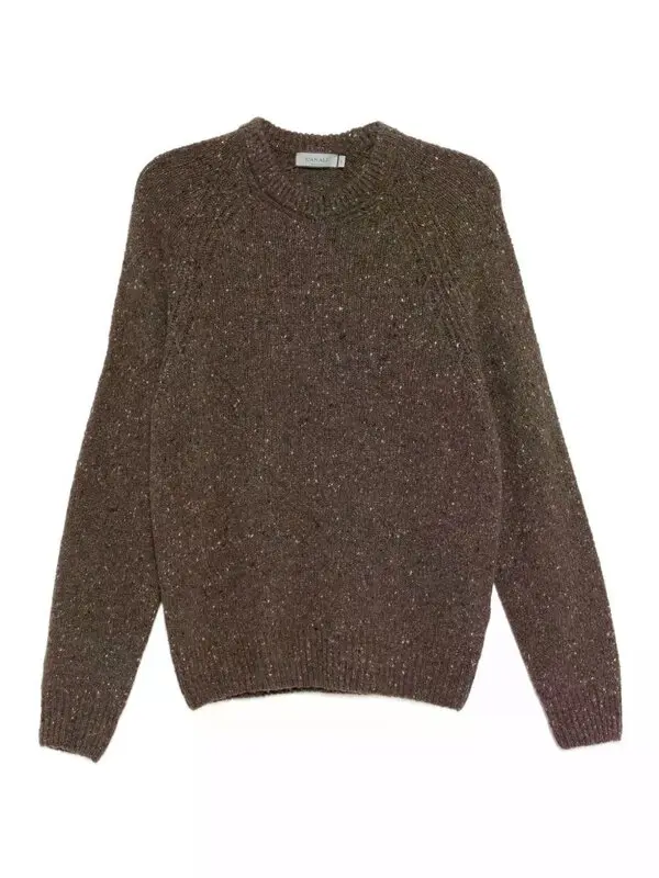 Canali Speckled Crew-neck Sweater