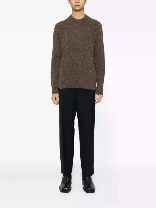 Canali Speckled Crew-neck Sweater