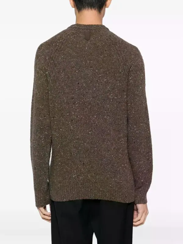 Canali Speckled Crew-neck Sweater