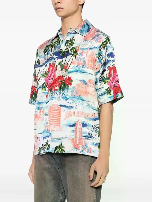 Amiri Tropical-print Short-sleeve Shirt
