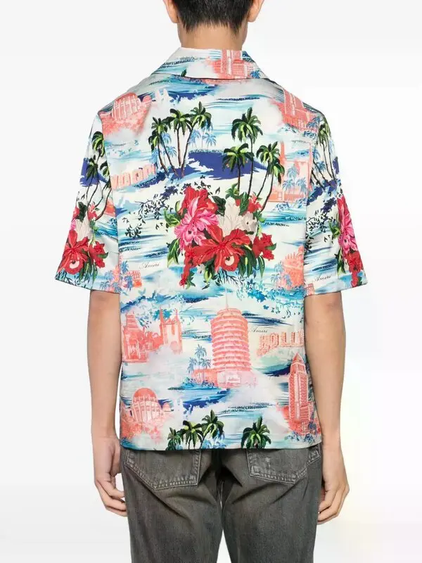 Amiri Tropical-print Short-sleeve Shirt