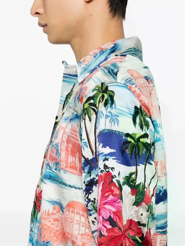 Amiri Tropical-print Short-sleeve Shirt