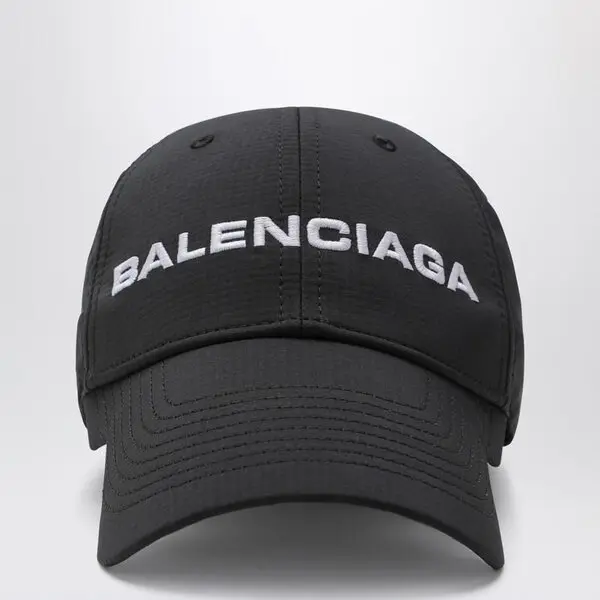 Balenciaga Logo Baseball Cap - Black