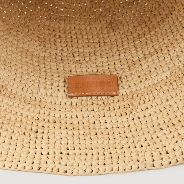 Sandro Raffia Crochet Bucket Hat