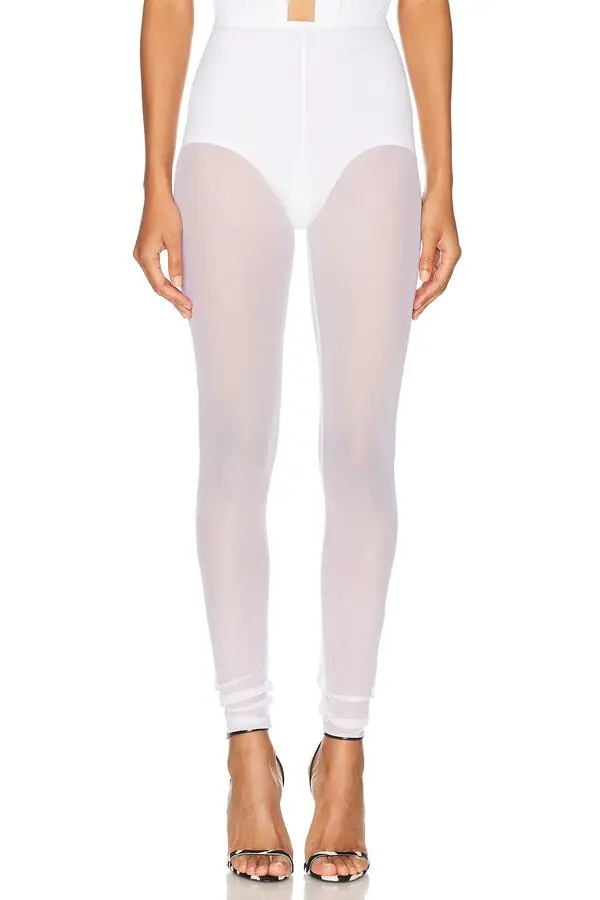 Norma Kamali Long Legging In White