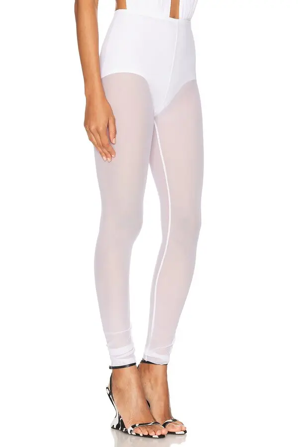 Norma Kamali Long Legging In White