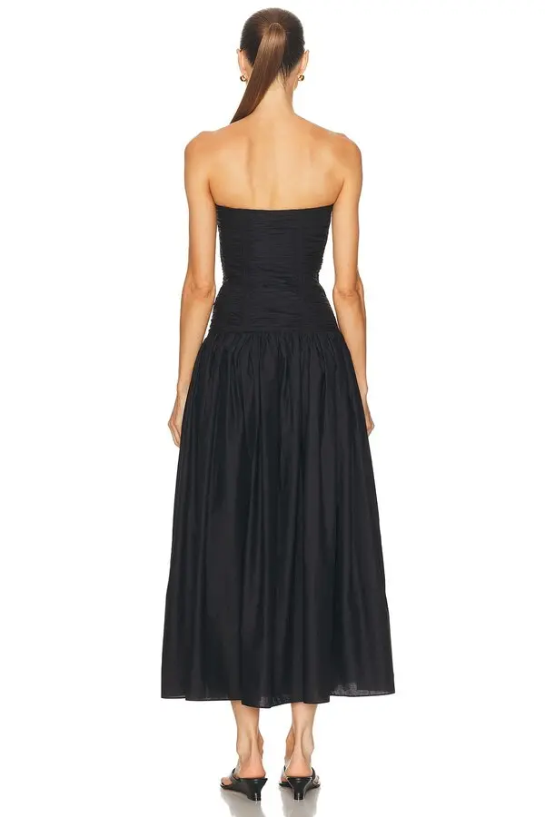 Matteau Strapless Drop Waist Dress - Black