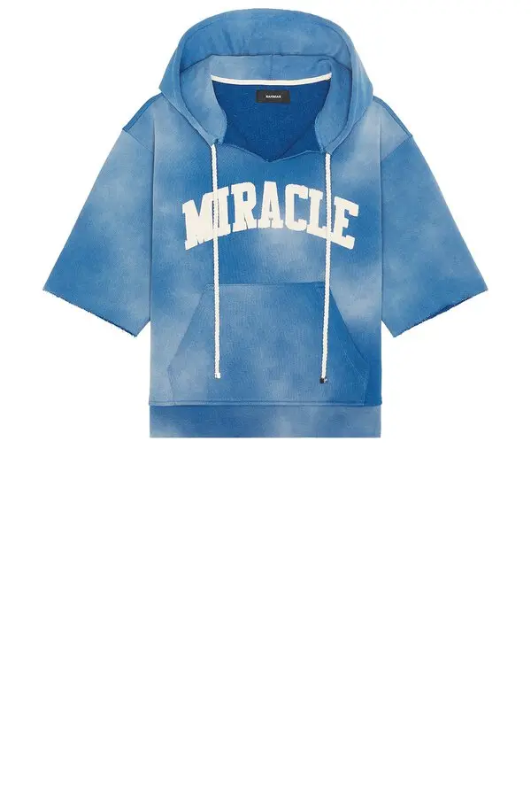 NAHMIAS Miracle Cut Off Hoodie - Worn Blue