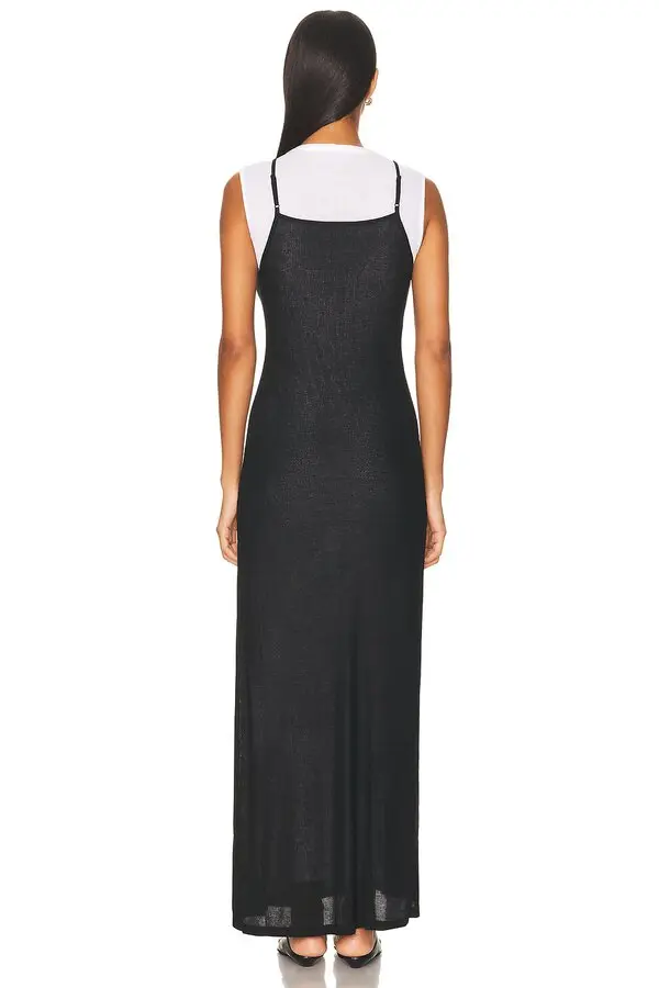 LESET Rozzi V-neck Muscle Maxi Dress