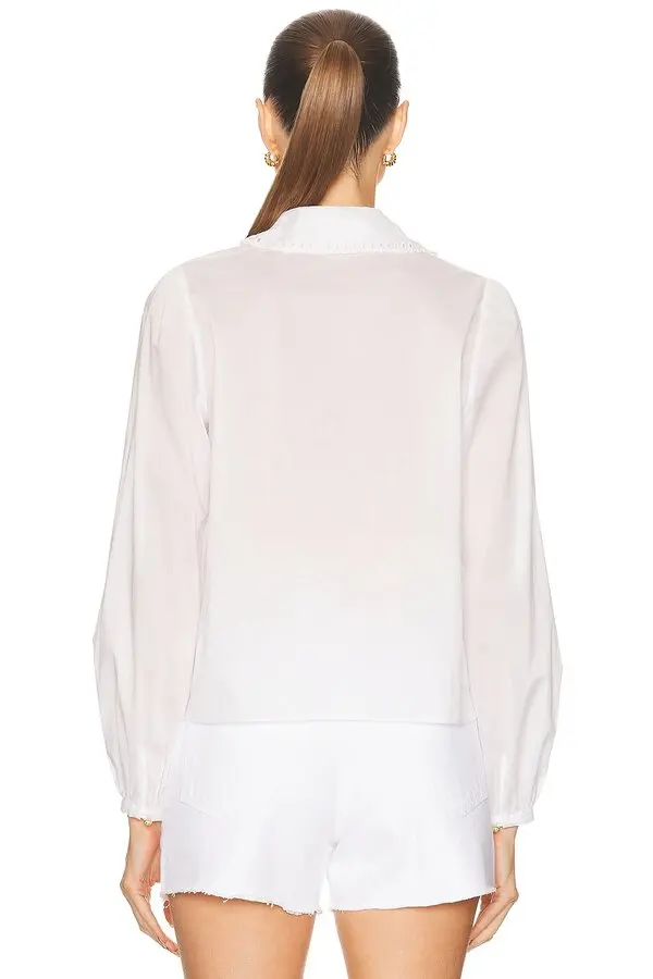 FRAME Eyelet Sailor Blouse
