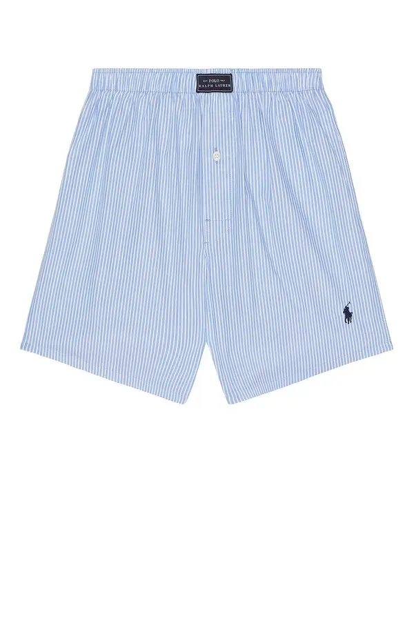 Polo Ralph Lauren Yarn Dyed Woven Boxer In Blue - Steve Stripe & Cruise Navy