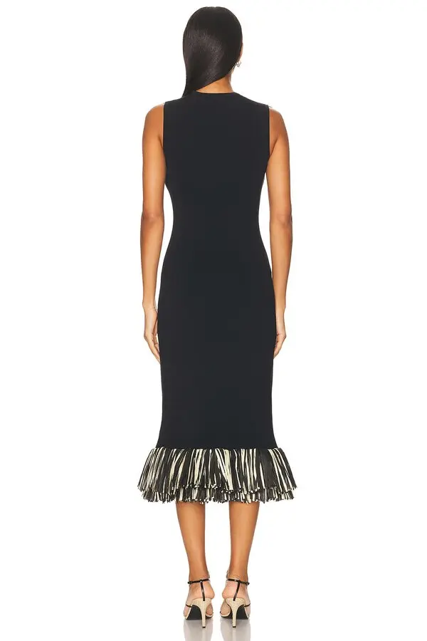 SIMONMILLER Boa Knit Raffia Dress